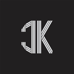 Ck logo monogram with shield shape isolated Vector Image