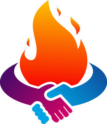 Fire deal logo template creative deal logo Vector Image