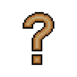 Question mark icon pixel art design Royalty Free Vector