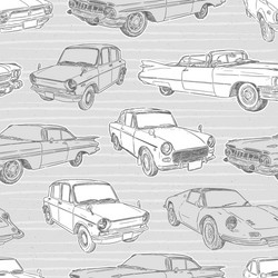 Black cars seamless pattern Royalty Free Vector Image