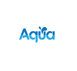 Aqua logo water splash design Royalty Free Vector Image
