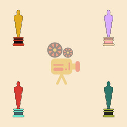 Best person award icon flat style Royalty Free Vector Image