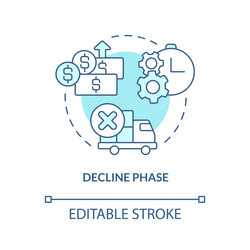 Maturity phase turquoise concept icon Royalty Free Vector