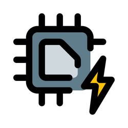 Electrical erasing and programming in flash chip Vector Image
