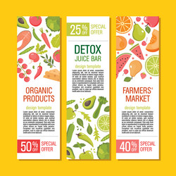 Healthy food template Royalty Free Vector Image