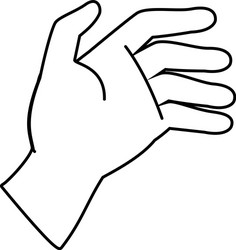 Human hand cartoon Royalty Free Vector Image - VectorStock