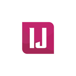 Initial letter logo ij template design Royalty Free Vector