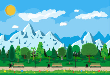 City park concept Royalty Free Vector Image - VectorStock