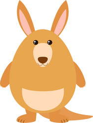 Fat kangaroo on white background Royalty Free Vector Image