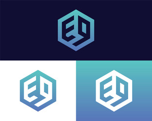 Letter e g logo design creative minimal Royalty Free Vector