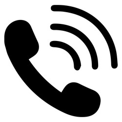 Phone icon circle call graphic icon Royalty Free Vector
