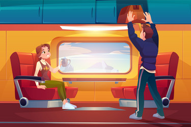 Crowd people in masks standing subway train Vector Image