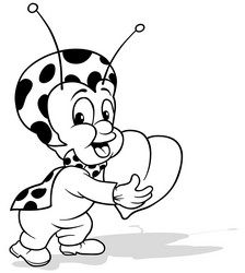 Set of cartoon ladybugs in different angles cute Vector Image