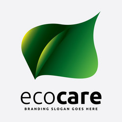 Green corner organic garden logo Royalty Free Vector Image