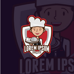 Hot plate logo restaurant Royalty Free Vector Image