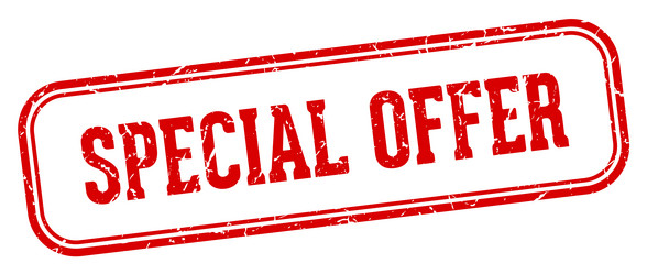 Special offer stamp special offer rectangular Vector Image