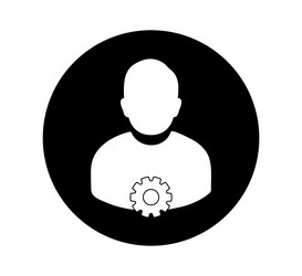 Account security rounded button icon eps Vector Image