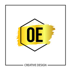 Initial letter oe logo template design Royalty Free Vector