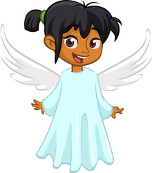 Happy angel character smiling cartoon Royalty Free Vector