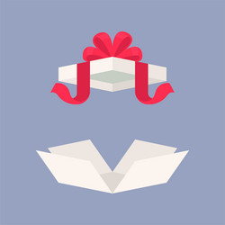 Colorful blank gift box in flat design for using Vector Image