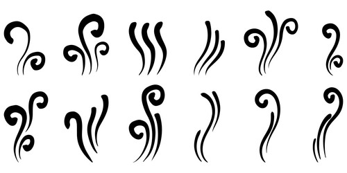 Doodle sketch style of smoke symbol drawn Vector Image