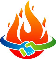 Fire deal logo template creative deal logo Vector Image