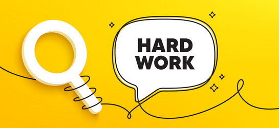 Hard work tag job motivational offer continuous Vector Image