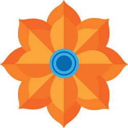 Indian lotus flower nature icon Royalty Free Vector Image