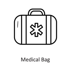 Medical bag fill outline icon design illust Vector Image