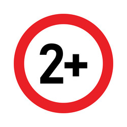 5 plus sign age restrictions Royalty Free Vector Image