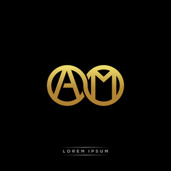 Am initial letter split lowercase logo modern Vector Image