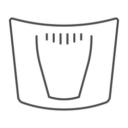 Car hood line icon parts concept bonnet Royalty Free Vector
