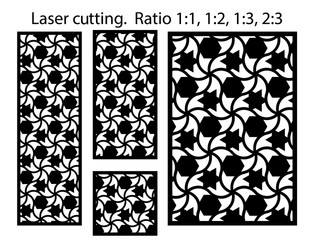 Modern random cnc pattern decorative panel Vector Image