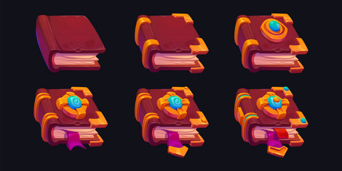 Magic book with hard cover and parchment Vector Image