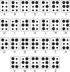 Braille arabic alphabet Royalty Free Vector Image