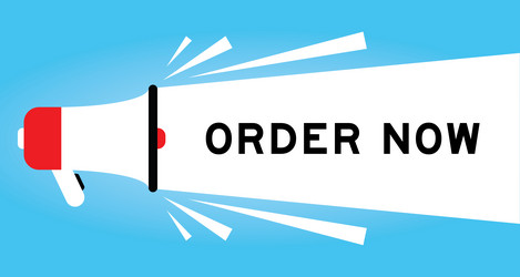 Futuristic hud banner that have word order now Vector Image