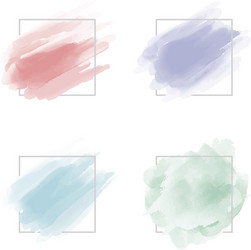 Colorful paint brush stroke with line frame Vector Image