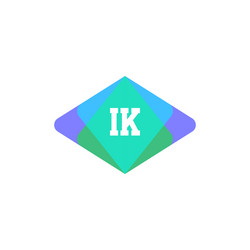 Initial letter logo ik template design Royalty Free Vector
