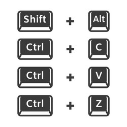 Shift Key Keyboard Vector Images (over 300)