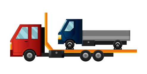 Roll back tow truck Royalty Free Vector Image - VectorStock