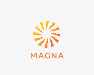 Ship steering sun logo wheel logo design Vector Image