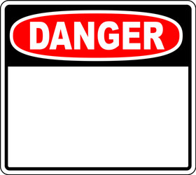 Warning sign danger with blank space Royalty Free Vector