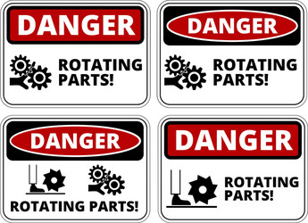Rotating parts hazard sign Royalty Free Vector Image