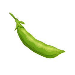 Green pea food cartoon Royalty Free Vector Image