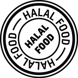 Halal food stamp Royalty Free Vector Image - VectorStock
