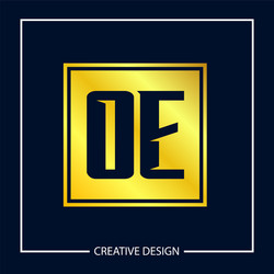 Initial letter oe logo template design Royalty Free Vector