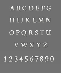 White paper alphabet with shadow eps10 Royalty Free Vector