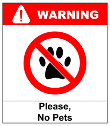 No pets allowed sign round red Royalty Free Vector Image