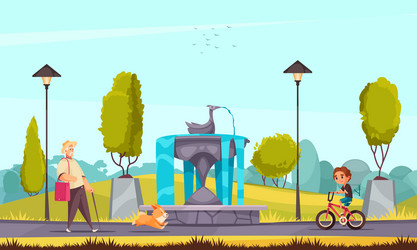 Public utilities cartoon concept Royalty Free Vector Image