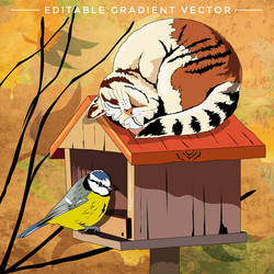 Cat and Bird Vector Images (over 16,000)